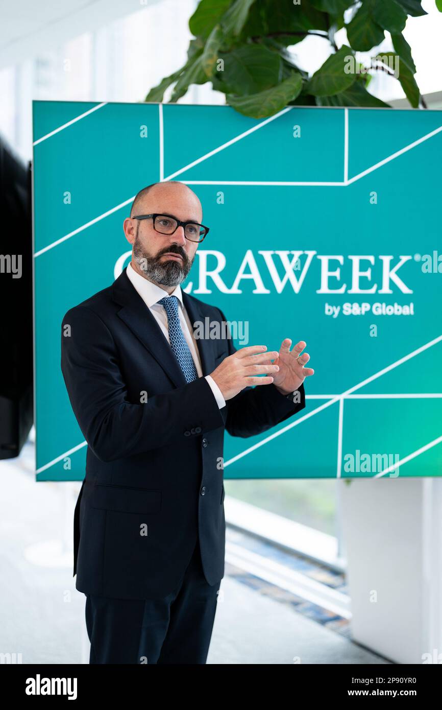 Houston, USA. 7th Mar, 2023. Paul Everingham, CEO of Asia Natural Gas ...