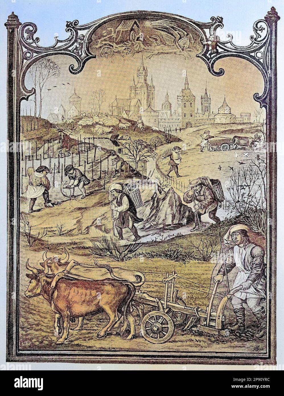 Szene aus dem Landleben in Flandern unter der habsbugischen Herrschaft ... Szene aus dem Landleben in Flandern unter der habsbugischen Herrschaft ...