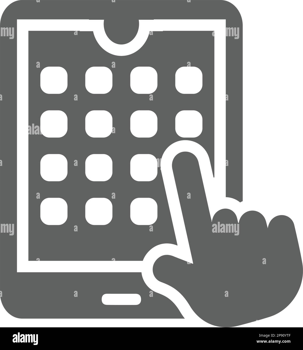 Tablet phone, touch pad icon, vector graphics for various use Stock ...
