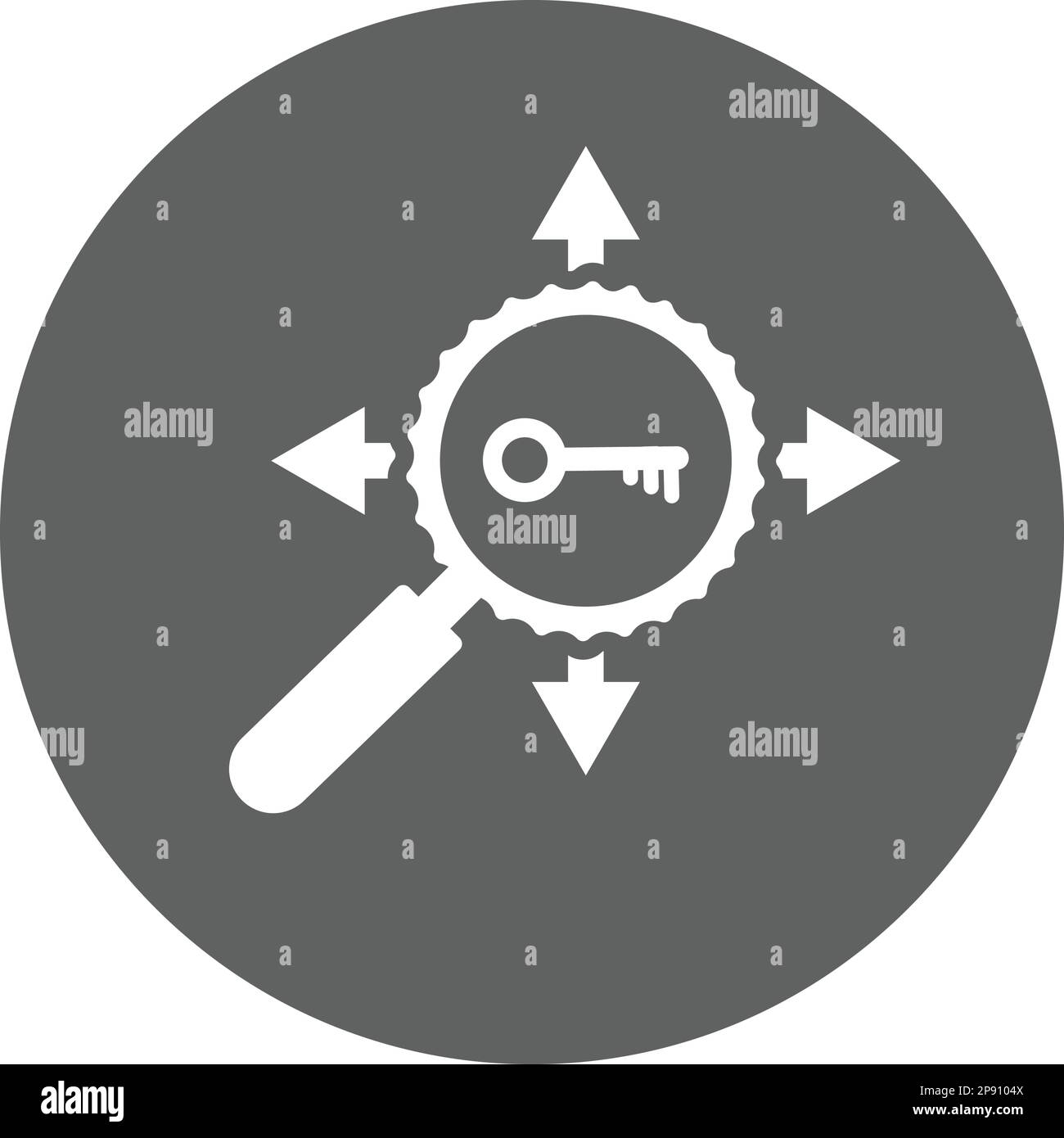 Keyword targeted icon. Using in print, web, design projects or any type ...