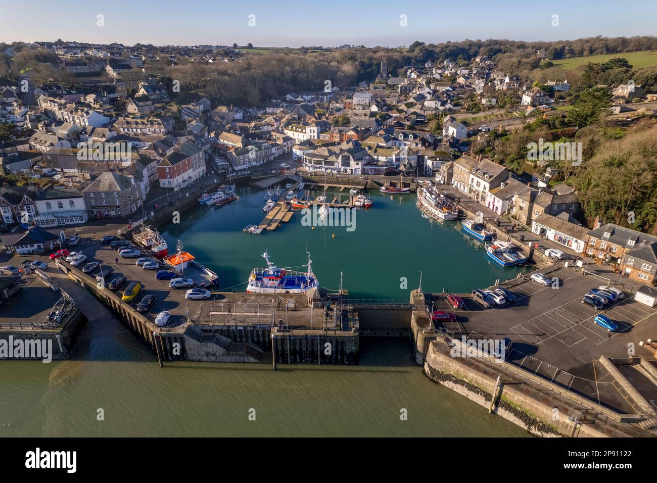 Padstow cornwall aerial hi-res stock photography and images - Alamy