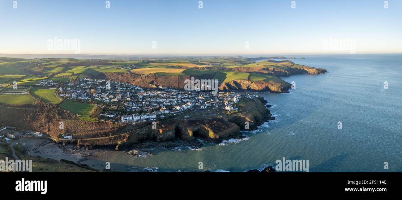 Aerial view port isaac cornwall hi-res stock photography and images - Alamy