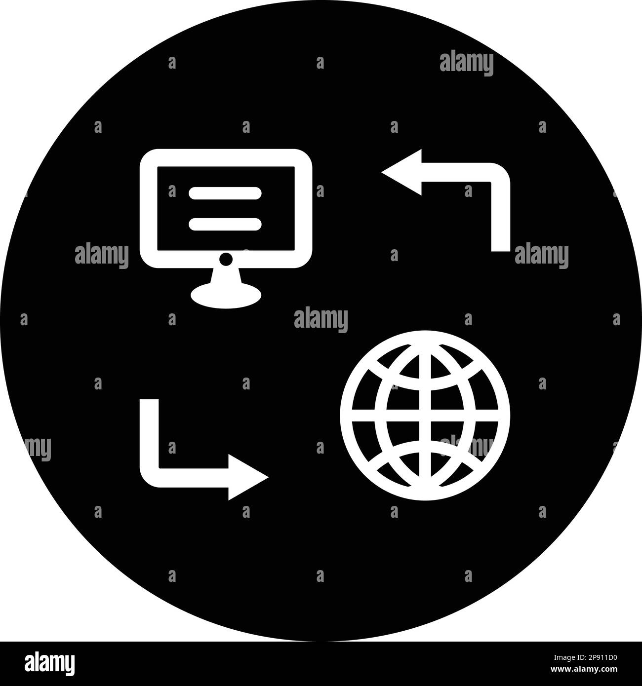 Global connectivity map Black and White Stock Photos & Images - Alamy