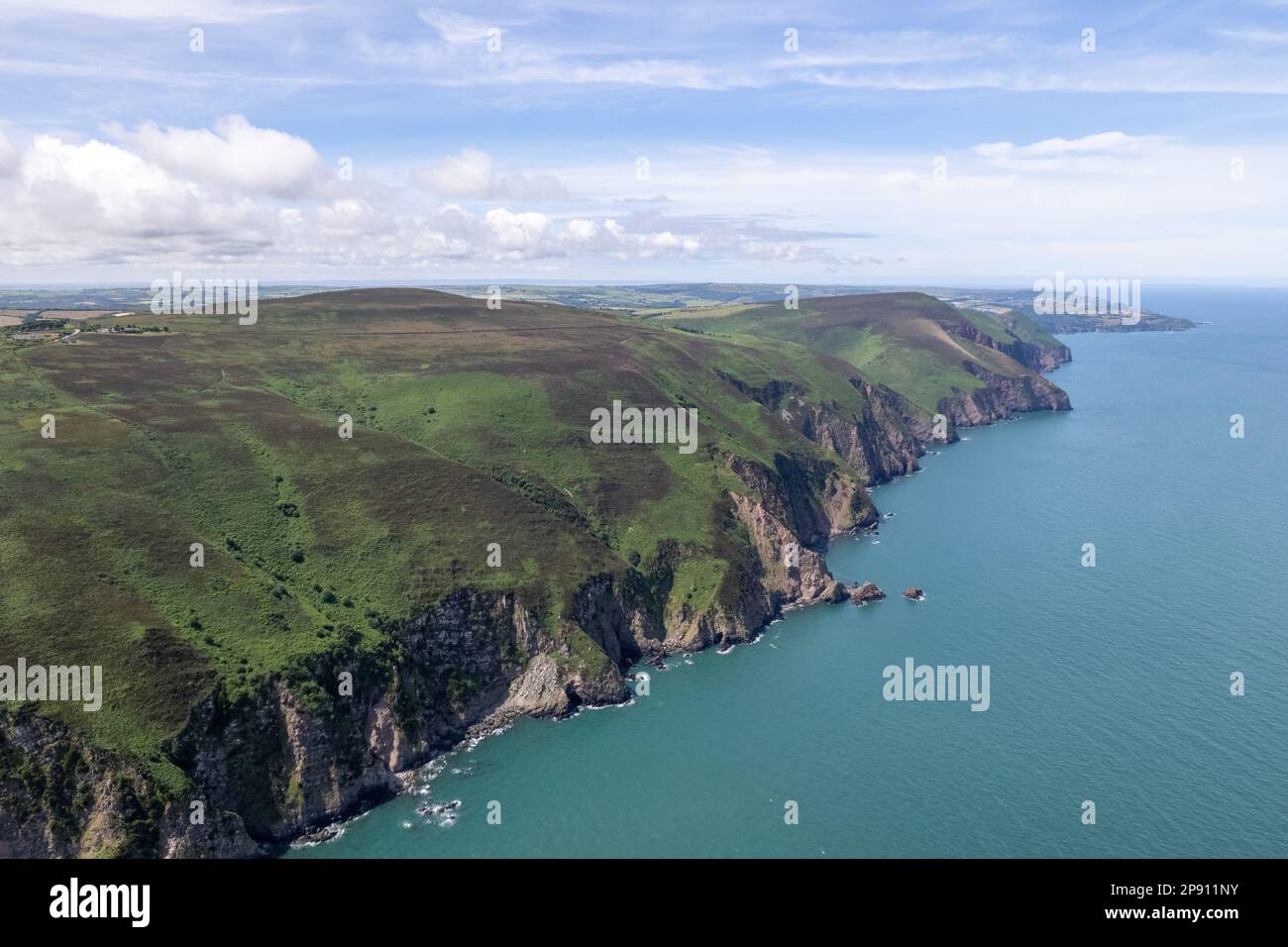 Ash Cove, North Devon Drone Aerial Panoramic Photo Stock Photo - Alamy