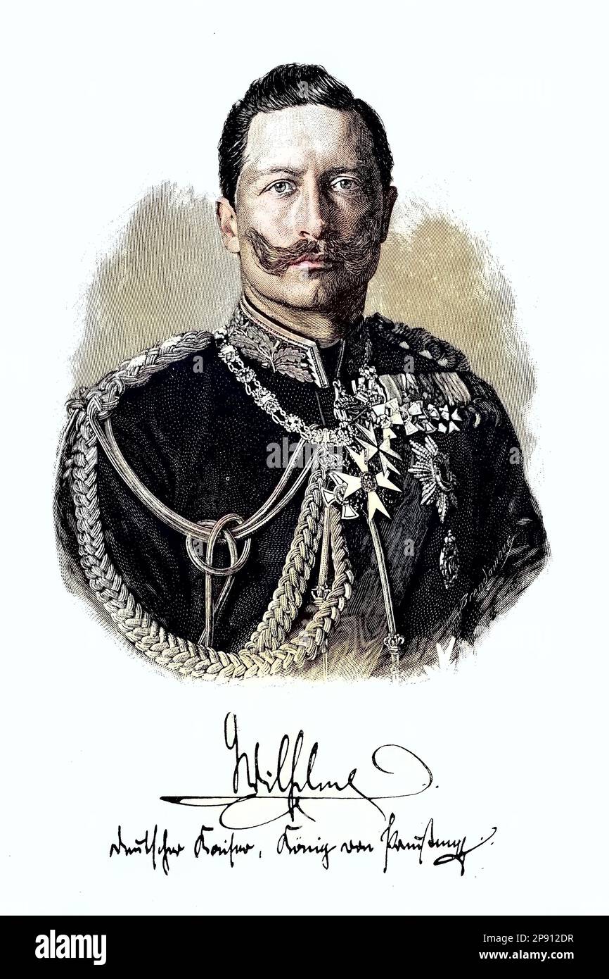 Kaiser Wilhelm II. oder Wilhelm II., deutsch, Friedrich Wilhelm Viktor ...