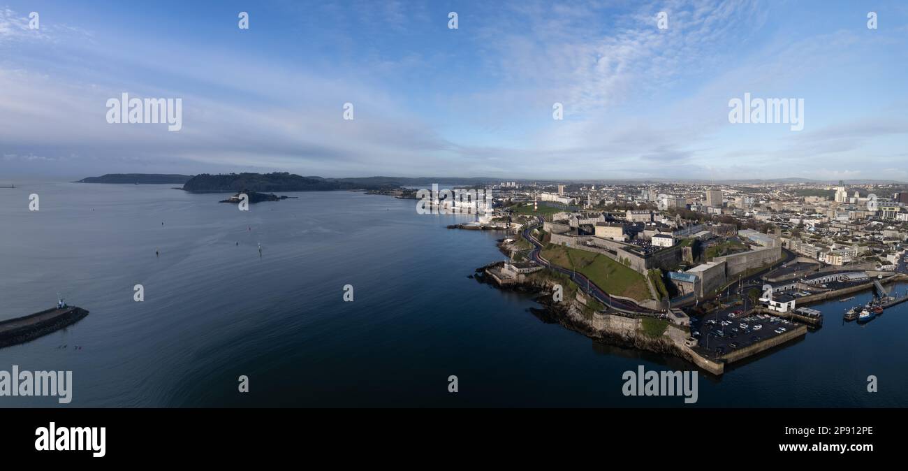 Citadel, Plymouth Hoe & Plymouth Sound, Plymouth, Devon Aerial ...