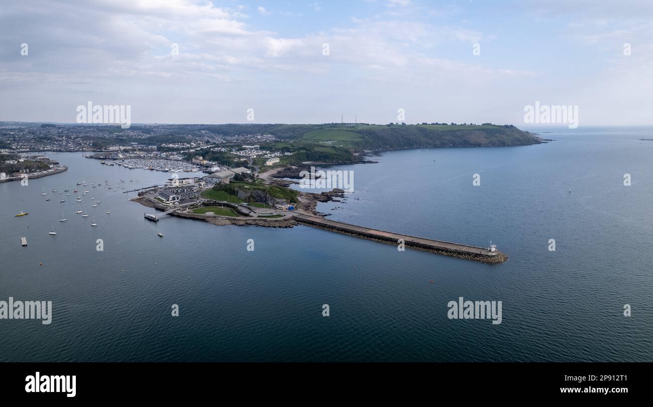 Mount Batten, Plymouth, Devon Aerial Panoramic Photo Stock Photo - Alamy