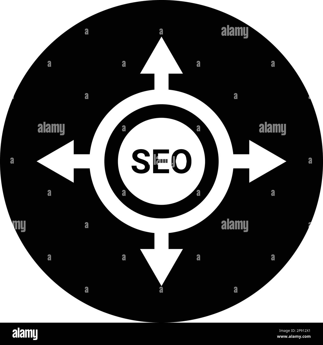 SEO marketing icon. Simple vector illustration isolated on a white ...