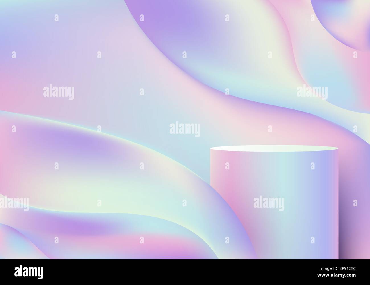 Abstract modern product display. 3D pastel color podium stand with ...