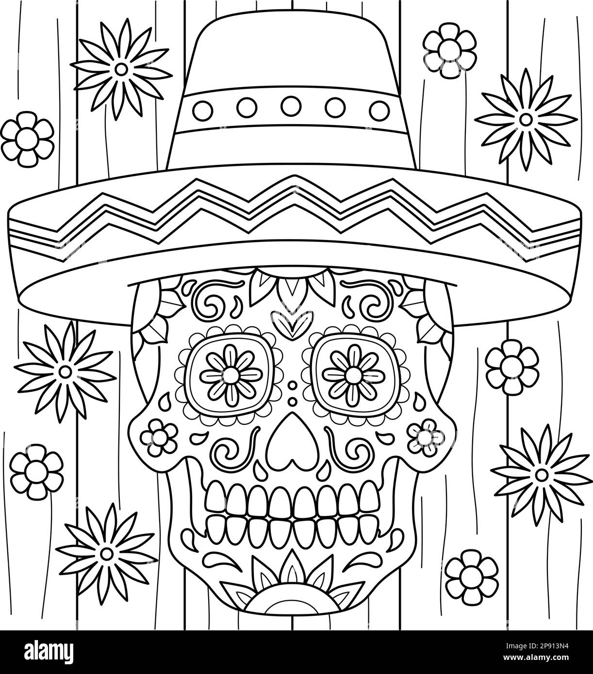 Dia De Los Muertos Couple Coloring Pages