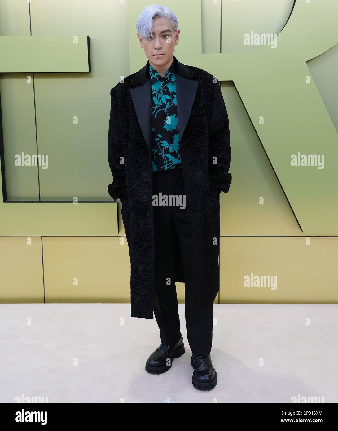 Los Angeles, USA. 09th Mar, 2023. T.O.P. aka Choi Seung-Hyun arrives at the Versace FW23 Show ...