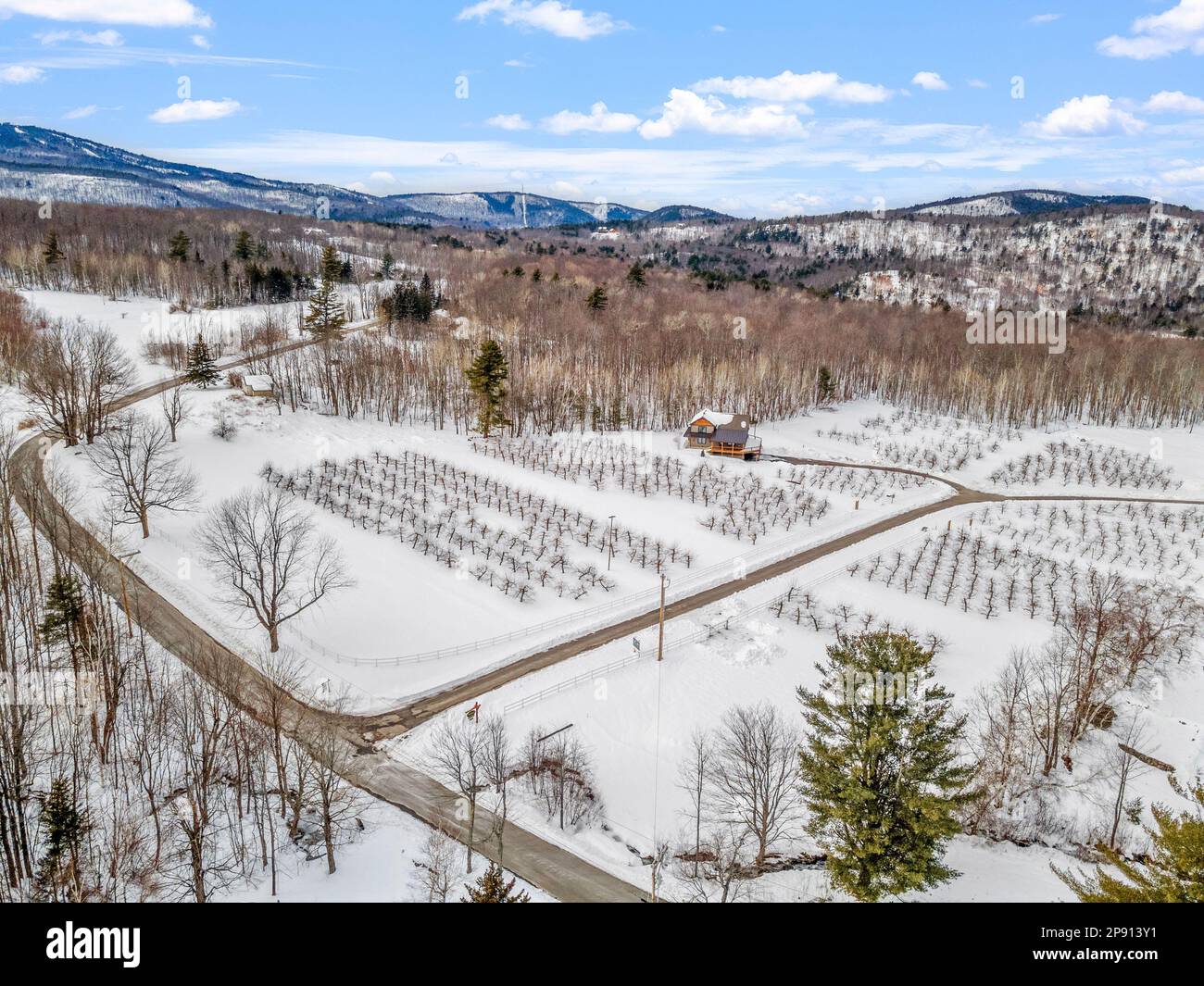 An aerial view of a unique custom home with rustic and modern design ...