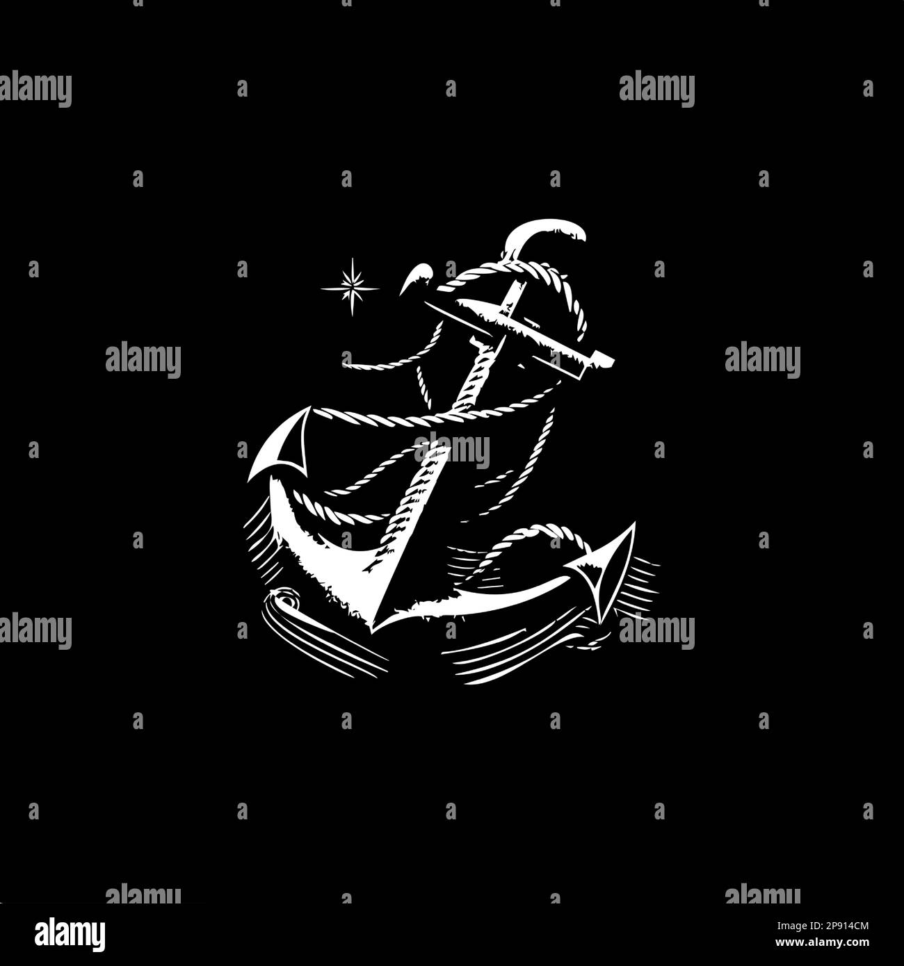 Anchor dotwork tattoo with dots shading, depth illusion, tippling ... Anchor dotwork tattoo with dots shading, depth illusion, tippling ...
