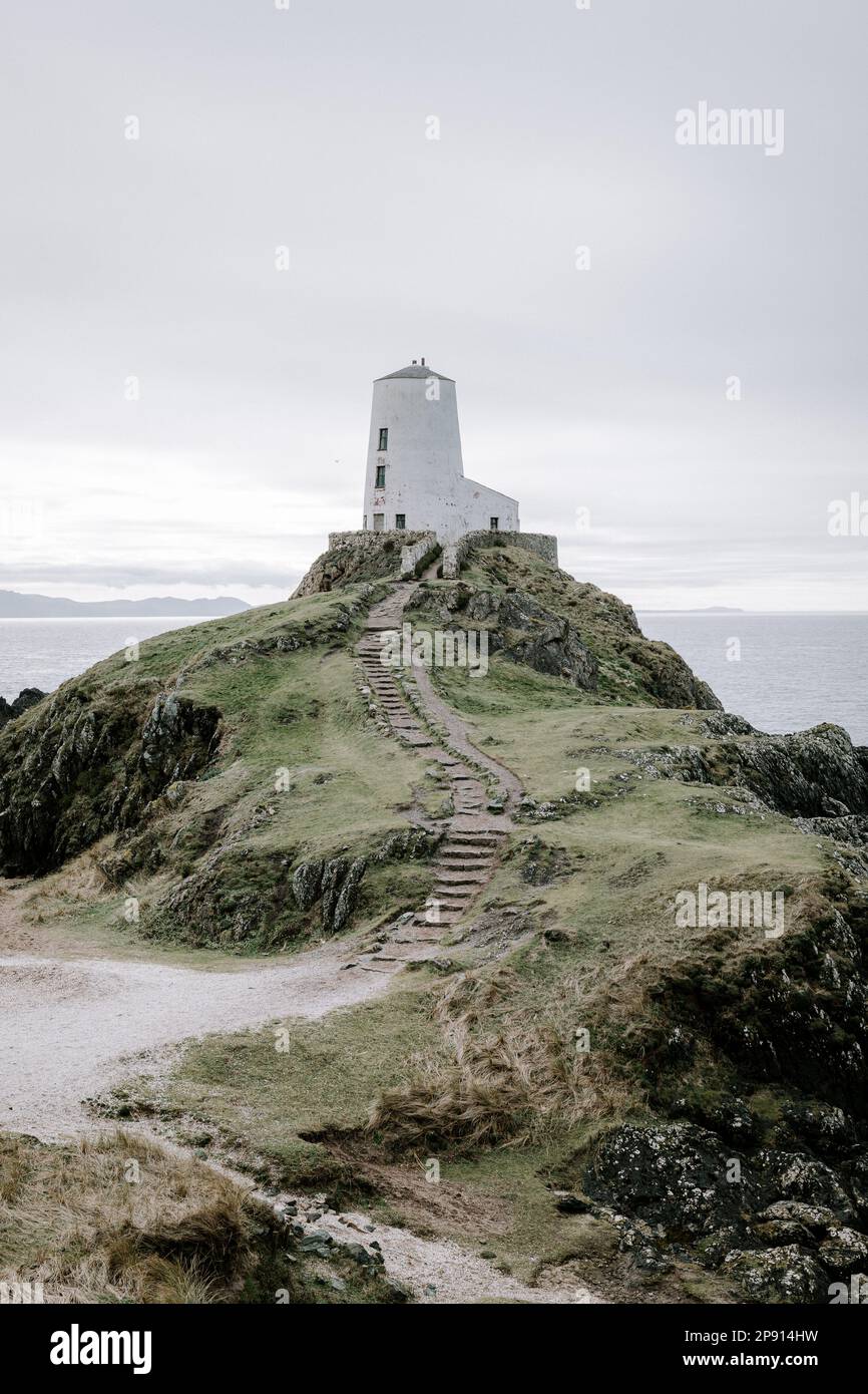 Llanddwyn Island, Snowdonia, North Wales. Featuring Twr Mawr Lighthouse ...