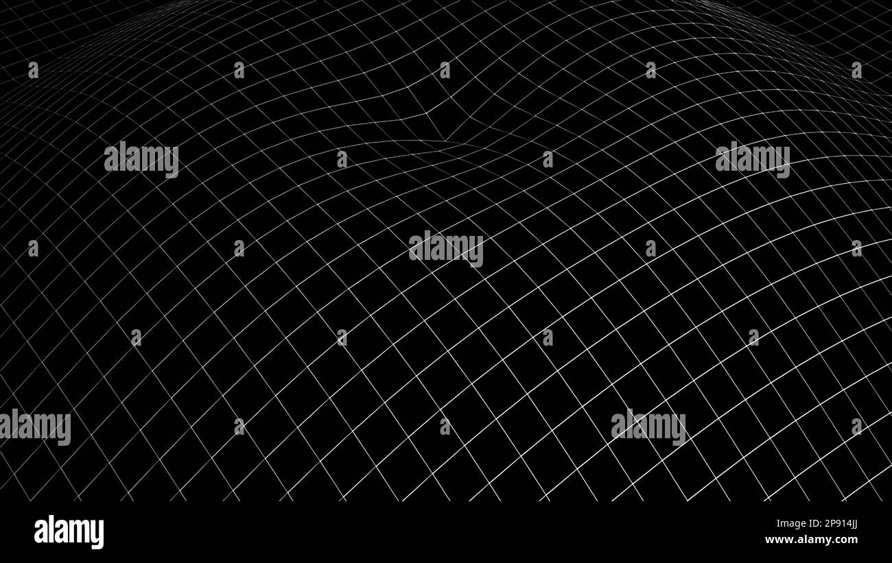 White wave grid mesh. Computer generated 3d render Stock Photo - Alamy