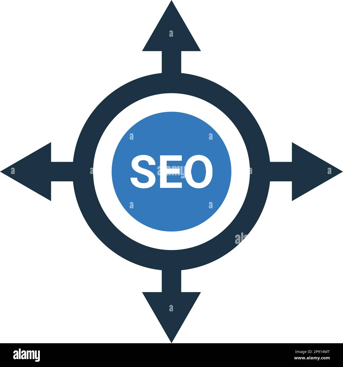 SEO marketing icon. Simple vector illustration isolated on a white ...