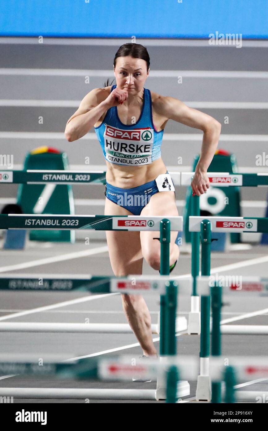 Istanbul, Turkey, 4 March 2023. Reetta Hurske of Finland compete in 60m ...