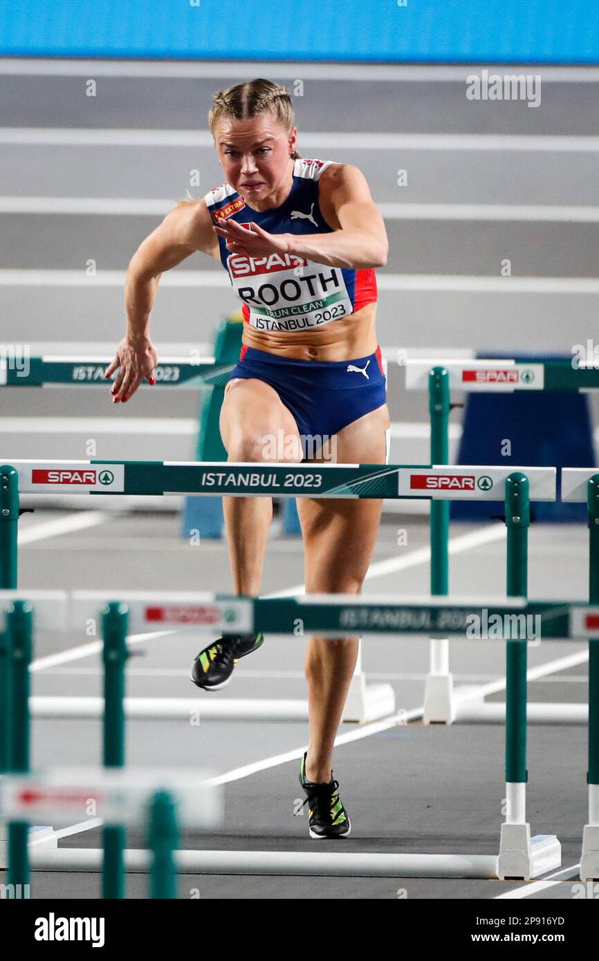 Istanbul, Turkey, 4 March 2023. Andrea Rooth of Norway competes in 60m ...