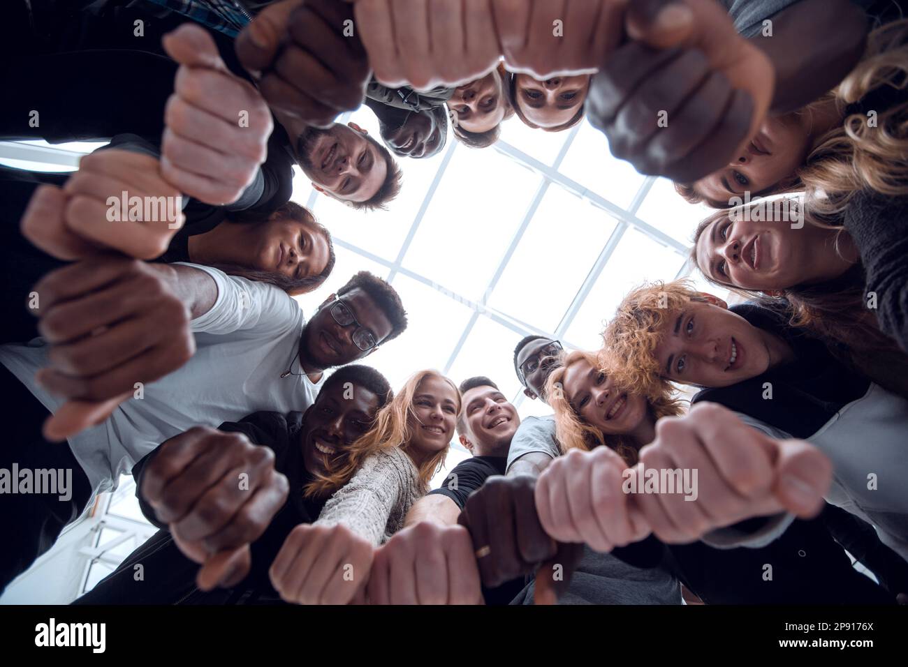 close up . ring of hands as a concept of unity Stock Photo - Alamy