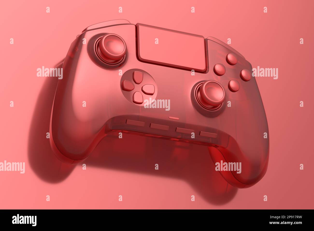 Realistic video game joystick in trendy style glassmorphism or frosted ...