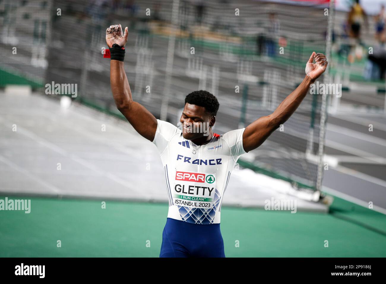 Istanbul, Turkey, 4 March 2023. Makenson Gletty of France reacts in ...