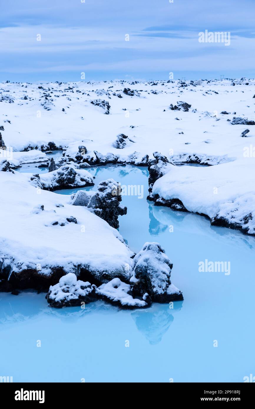 Landscape around Iceland's famous Blue Lagoon and near the Svartsengi ...