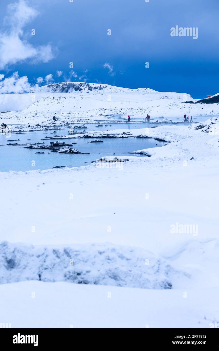 Landscape around Iceland's famous Blue Lagoon and near the Svartsengi ...