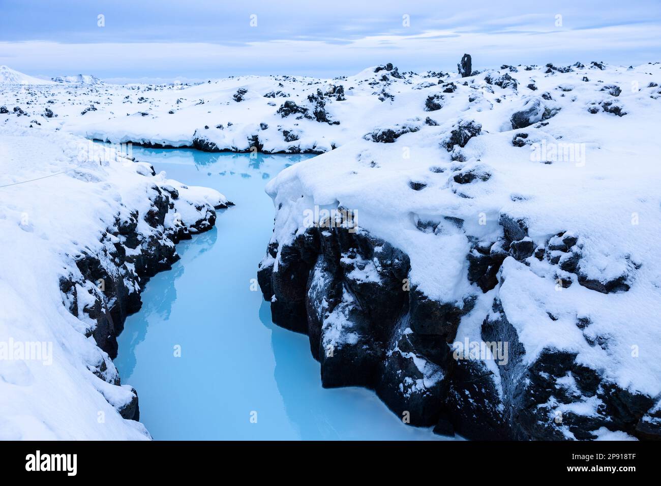 Landscape around Iceland's famous Blue Lagoon and near the Svartsengi ...