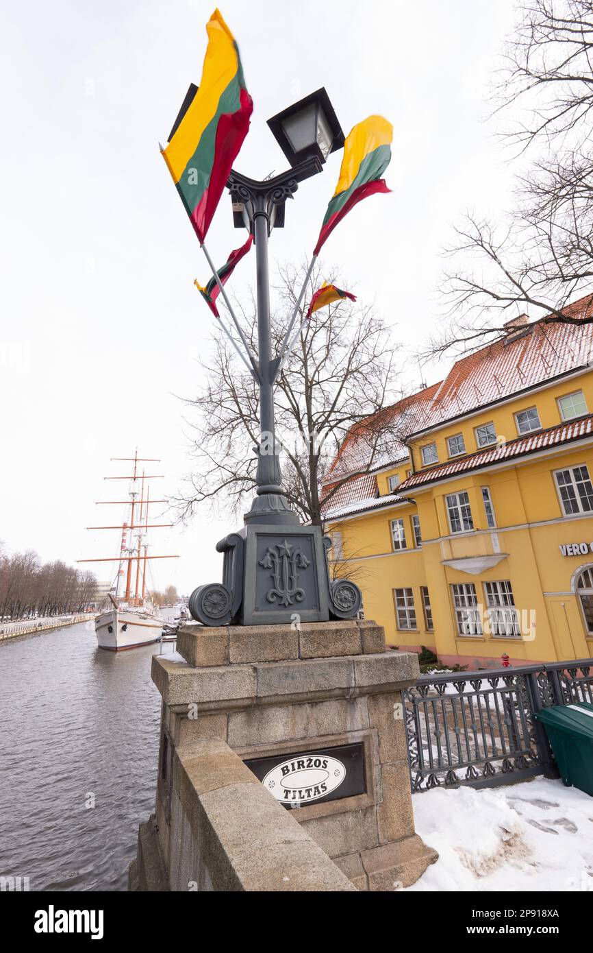 Lithuanian flags, Klaipeda, Port city in Lithuania. Has an annual Sea ...