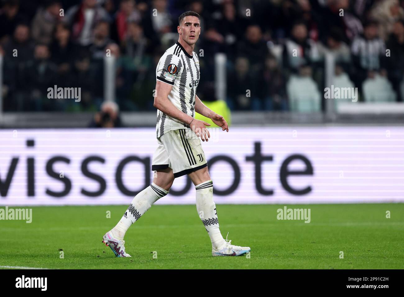 Dusan Vlahovic Of Juventus Fc Looks On During The Uefa Europa League