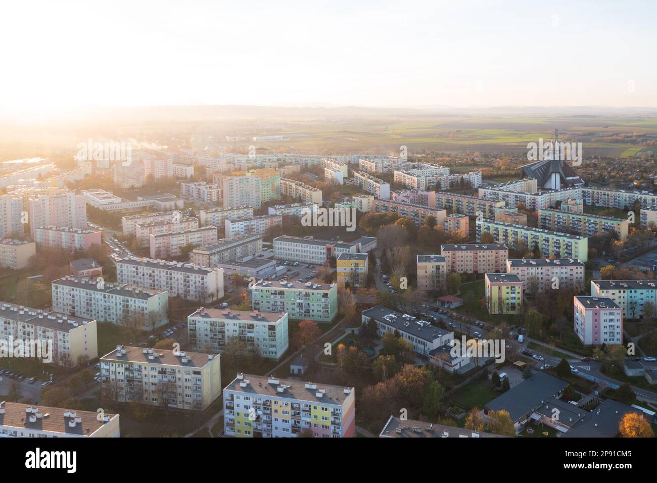 Świdnica, Poland : Aerial view of Swidnica town, a city in south ...