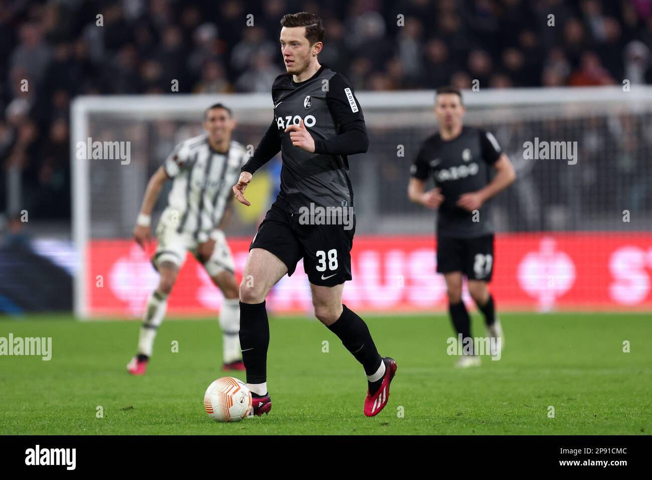Michael Gregoritsch of Sc Freiburg controls the ball during the Uefa ...