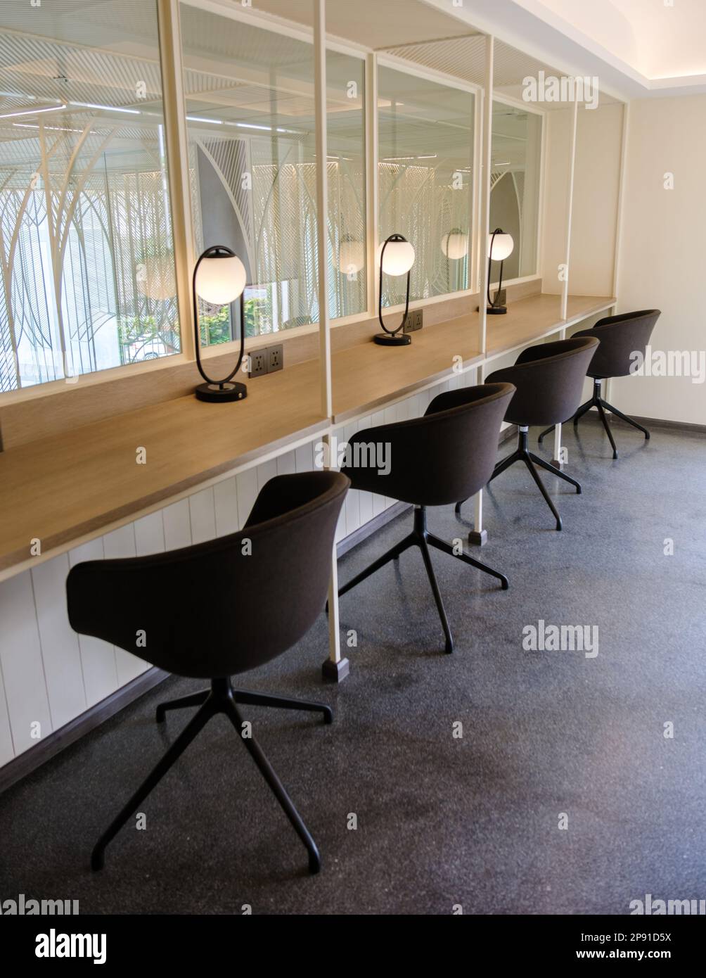 working space in a hotel for workation, common working room in a hotel ...