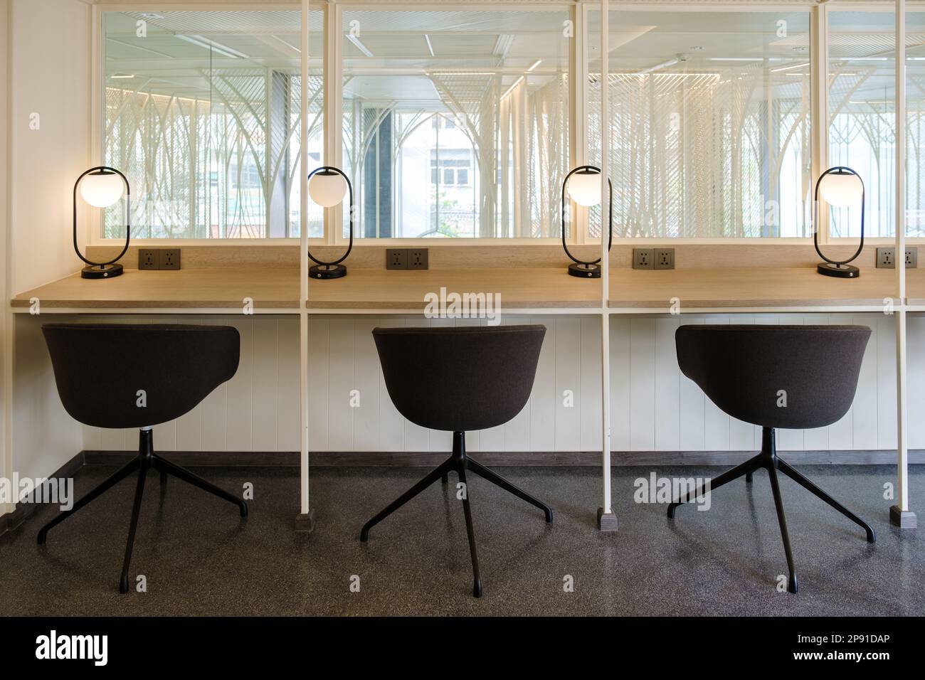 working space in a hotel for workation, common working room in a hotel ...