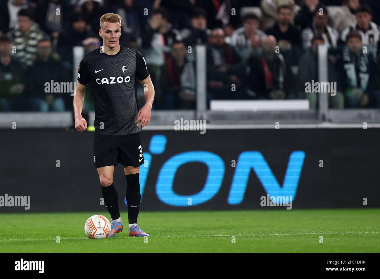 Philipp Lienhart of Sc Freiburg in action during the UEFA Europa League ...