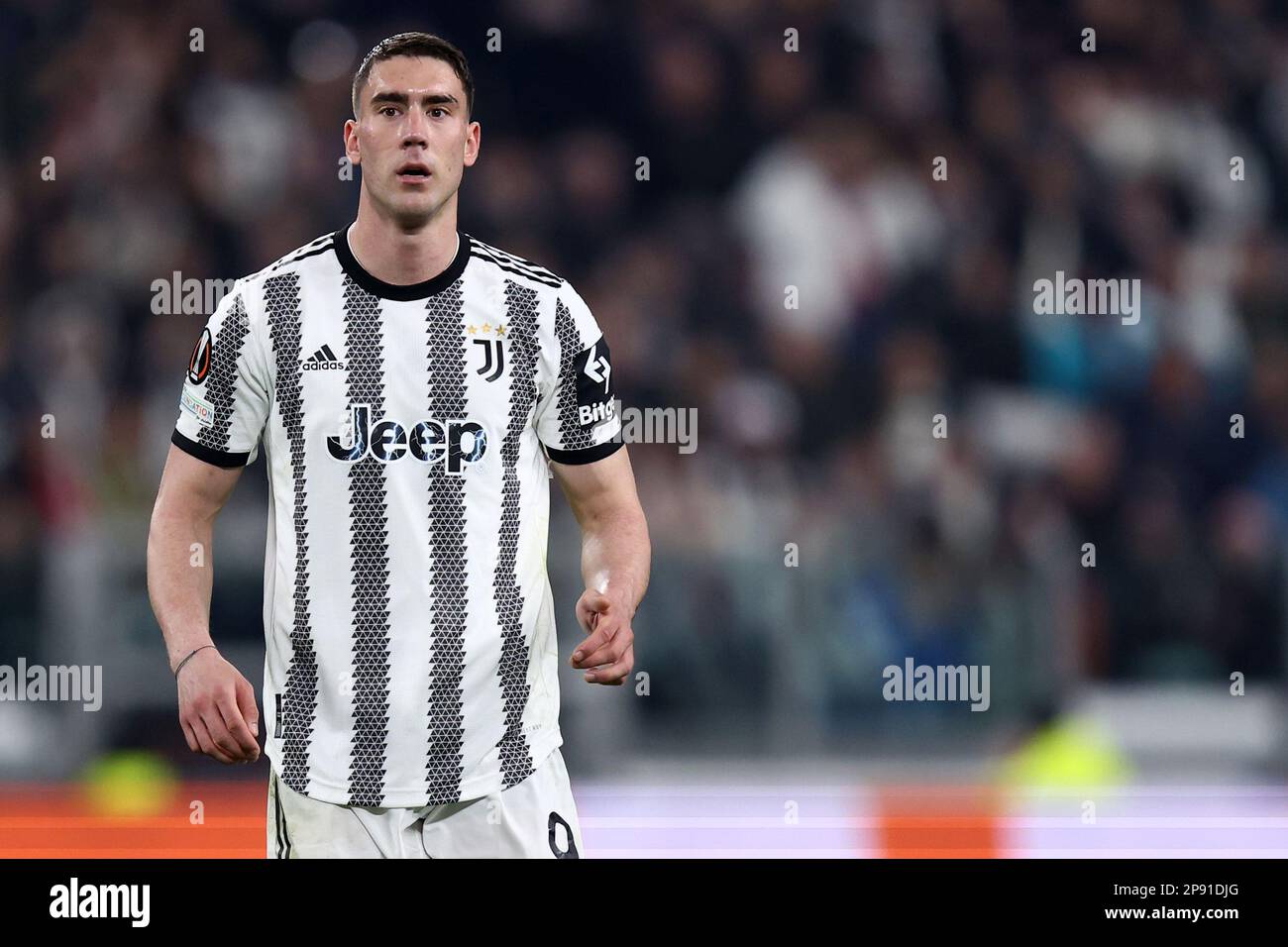 Dusan Vlahovic Of Juventus Fc Looks On During The Uefa Europa League