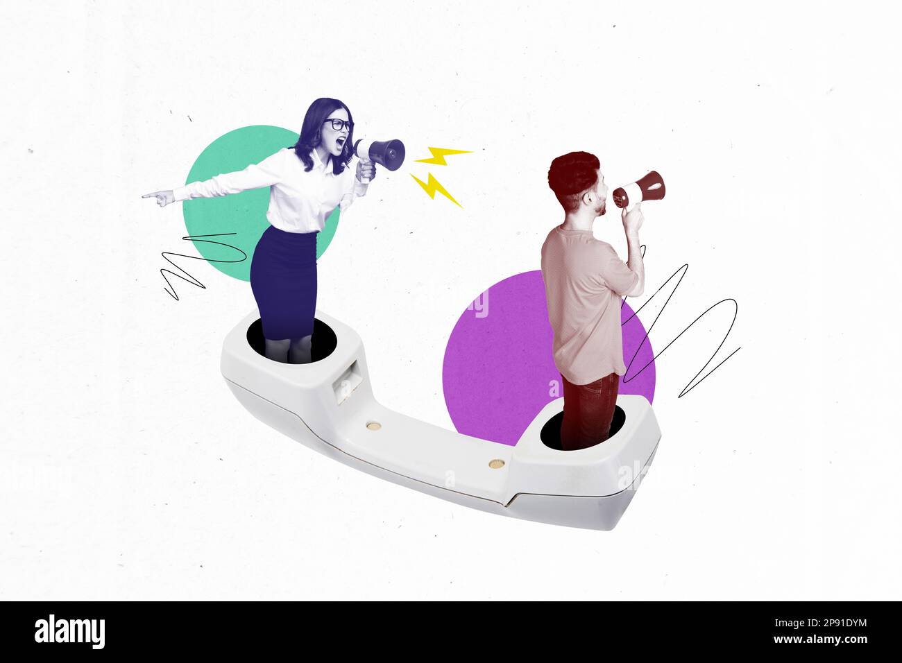 Loud coworker telephone Cut Out Stock Images & Pictures - Alamy