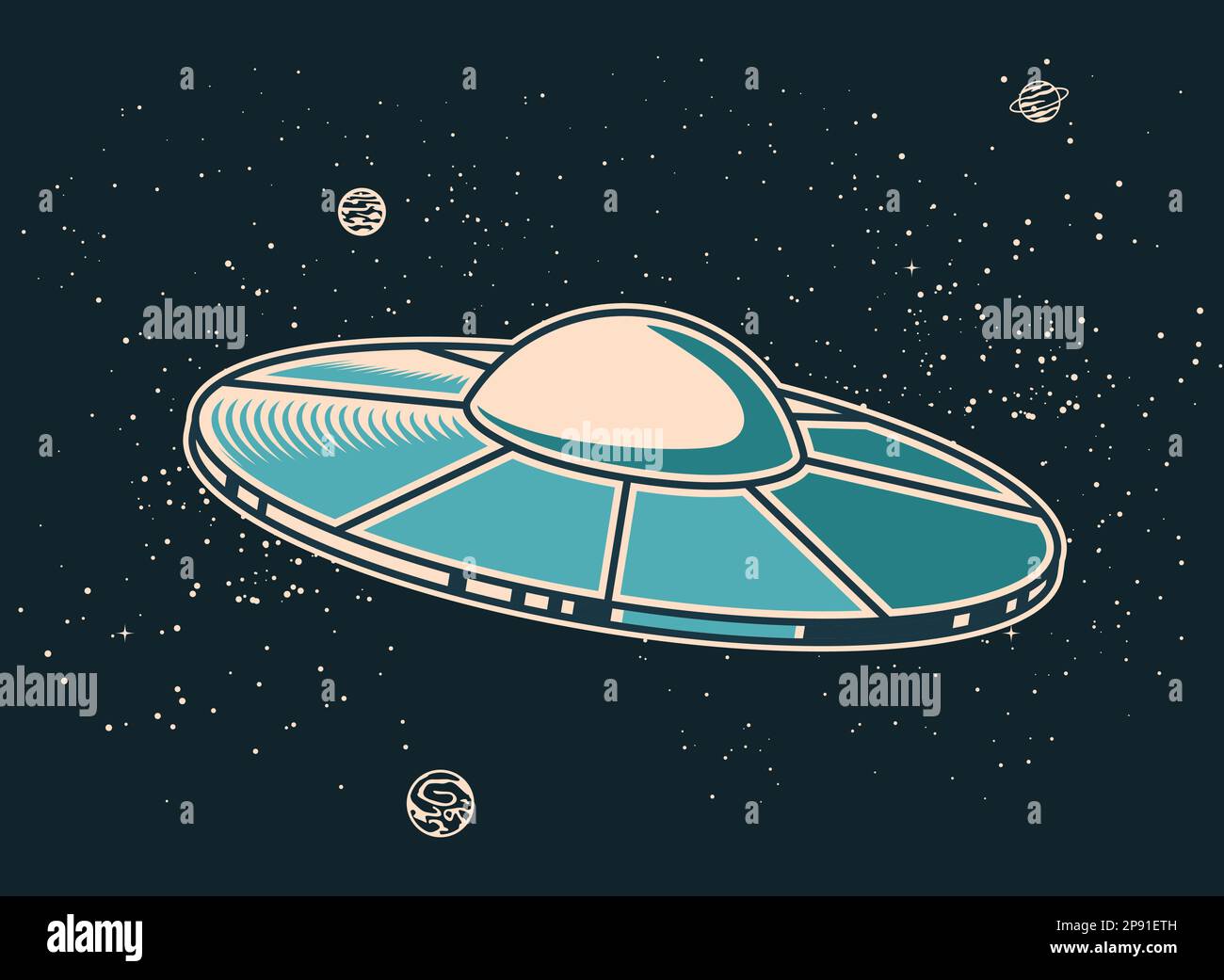 Cartoon flying saucer hi-res stock photography and images - Alamy