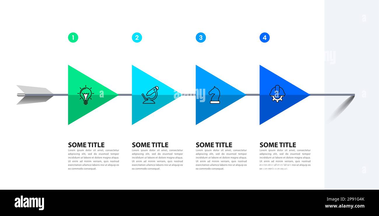 Infographic template with icons and 4 options or steps. Arrow. Can be ...