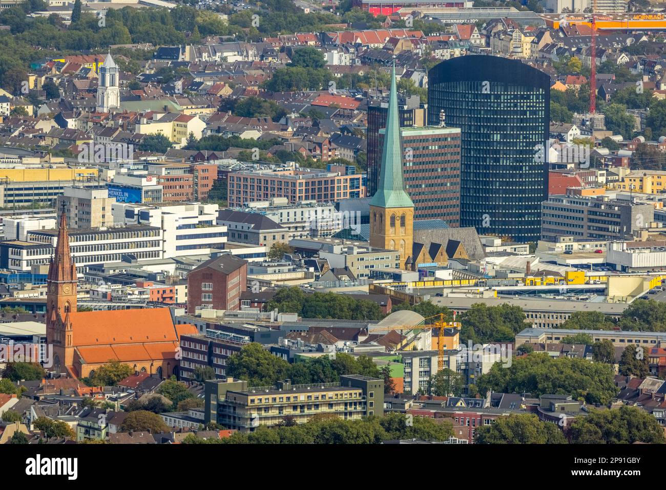 City center view with Church of the Holy Sepulchre Liebfrauen, Lutheran ...