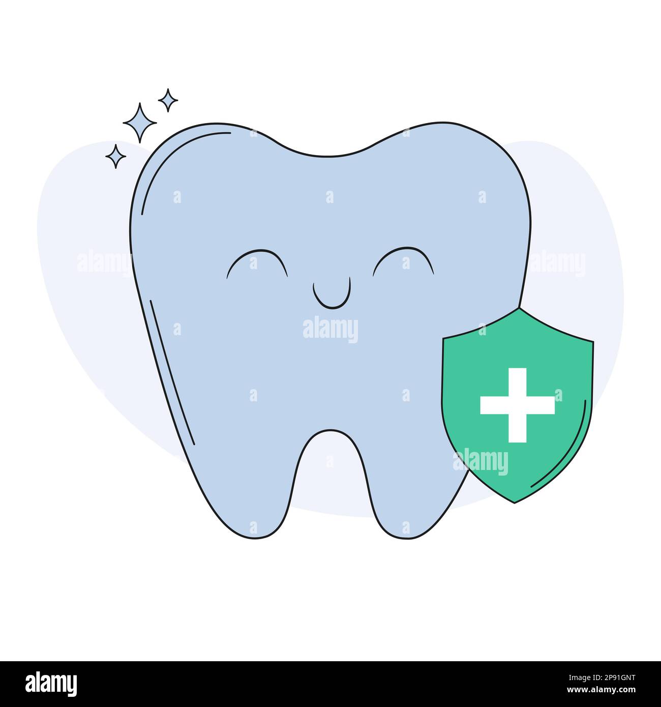 Dental care icon. Dental shield tooth protection. Healthy teeth and ...