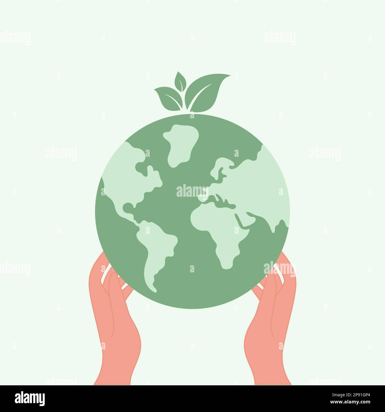 Hands holding globe, earth. Earth day concept. Earth day vector ...