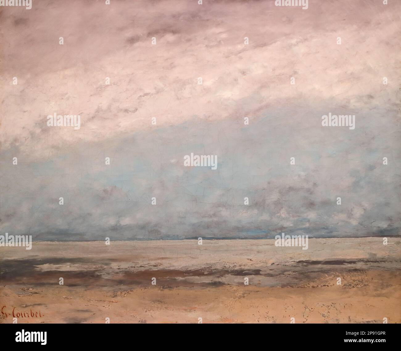 Meeresstrand (The Beach) by French painter Gustave Courbet at the ...