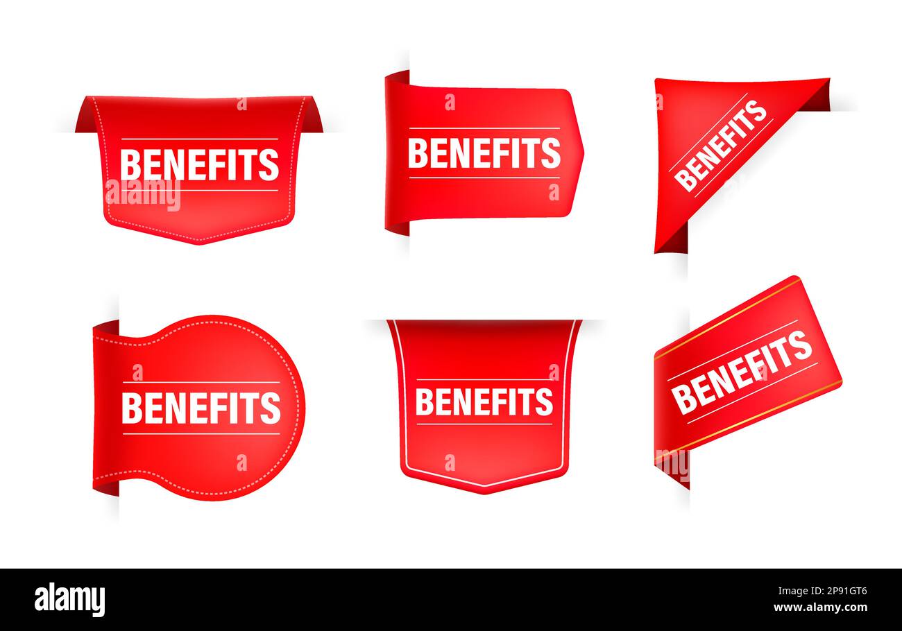 Red ribbon with text benefits. Benefits label Stock Vector Image & Art ...