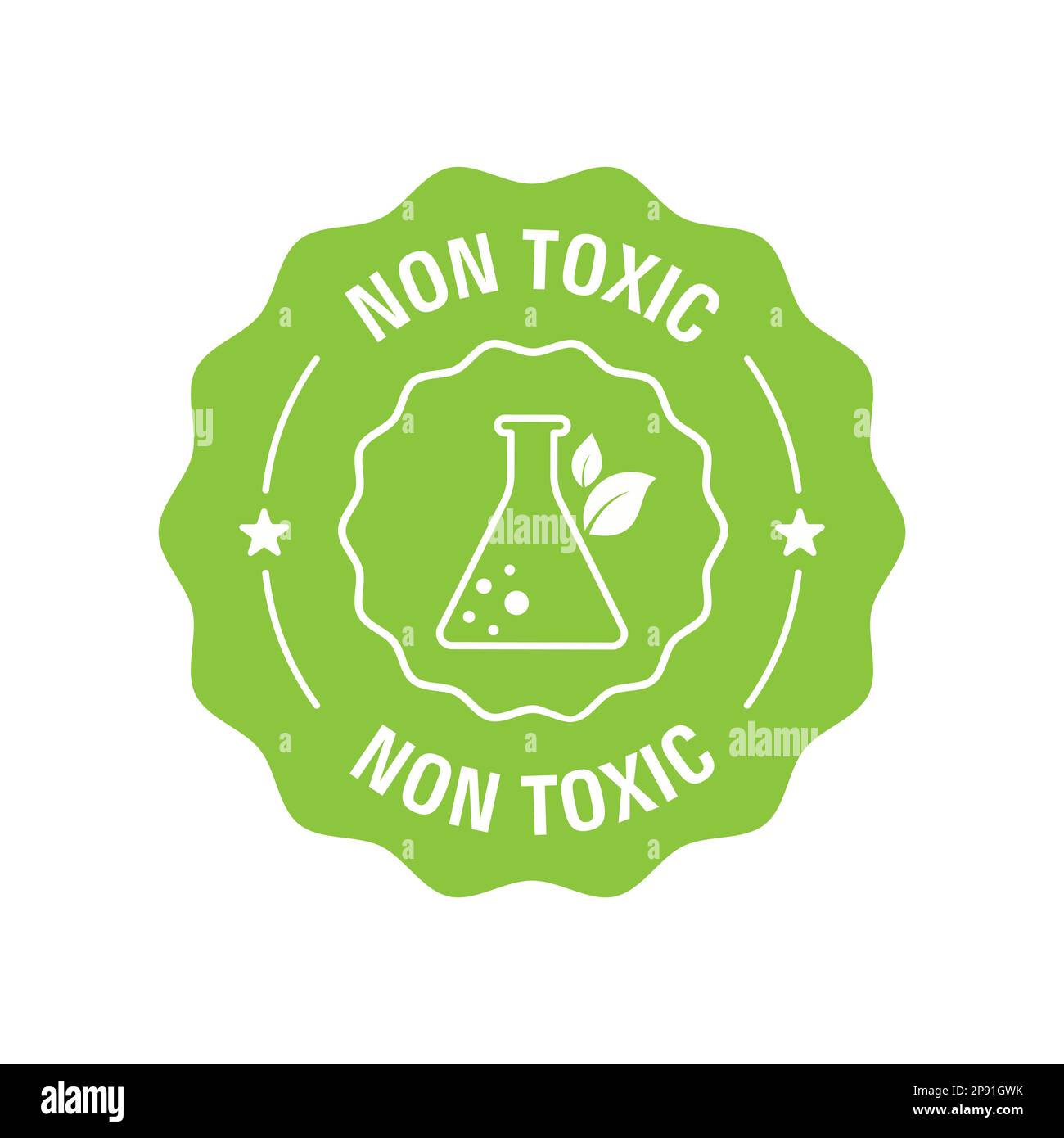 Non toxic design logo template. Non toxic label. Vector illustration ...
