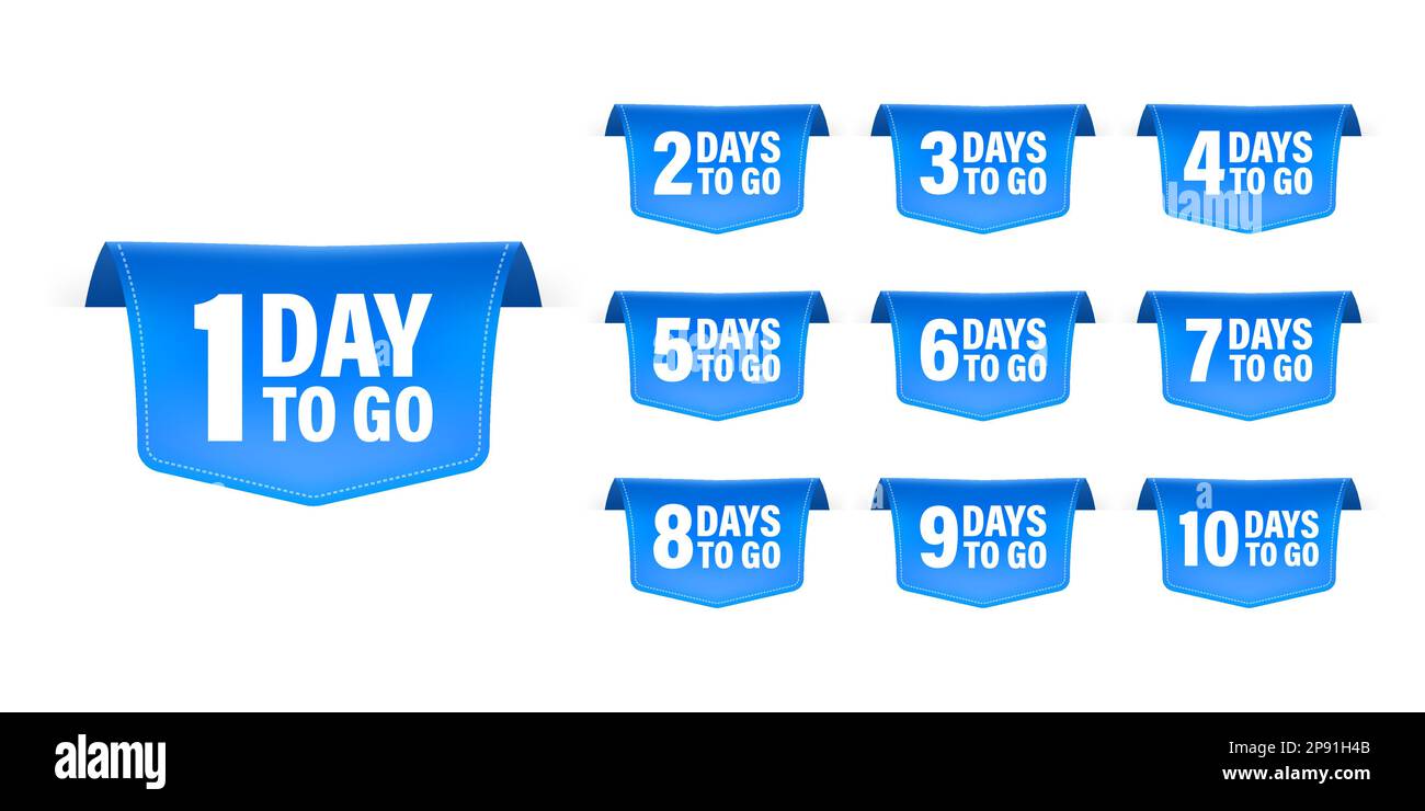 Countdown sign days left to go sale marketing badges hi-res stock ...