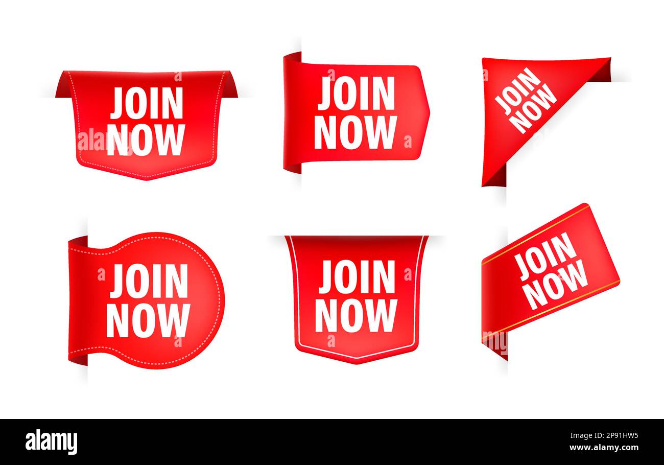 Red ribbon with text Join now. Join Our Team Stock Vector Image & Art ...