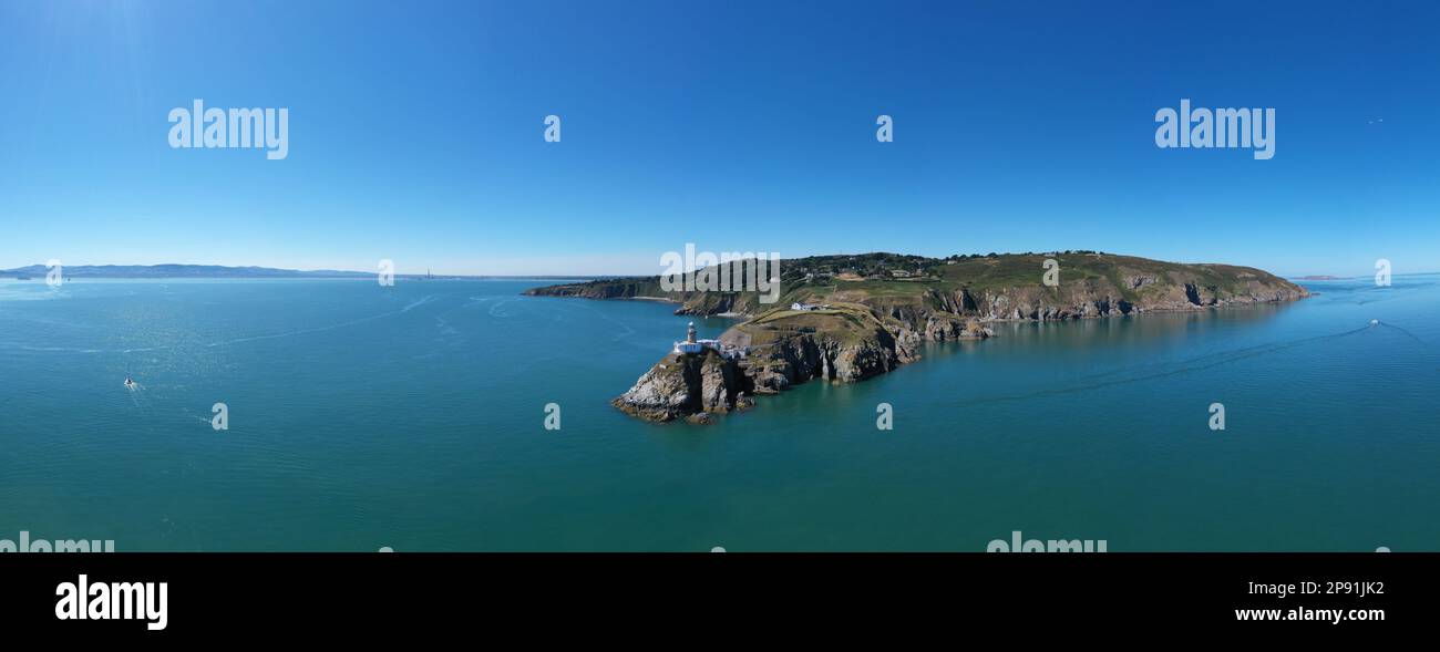 Howth, co. Dublin / Ireland - September 2020 : Aerial view of The Baily ...