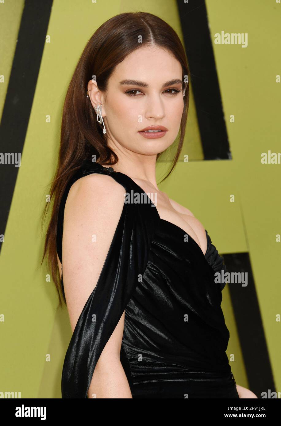 WEST HOLLYWOOD, CALIFORNIA - MARCH 09: Lily James attends the Versace ...