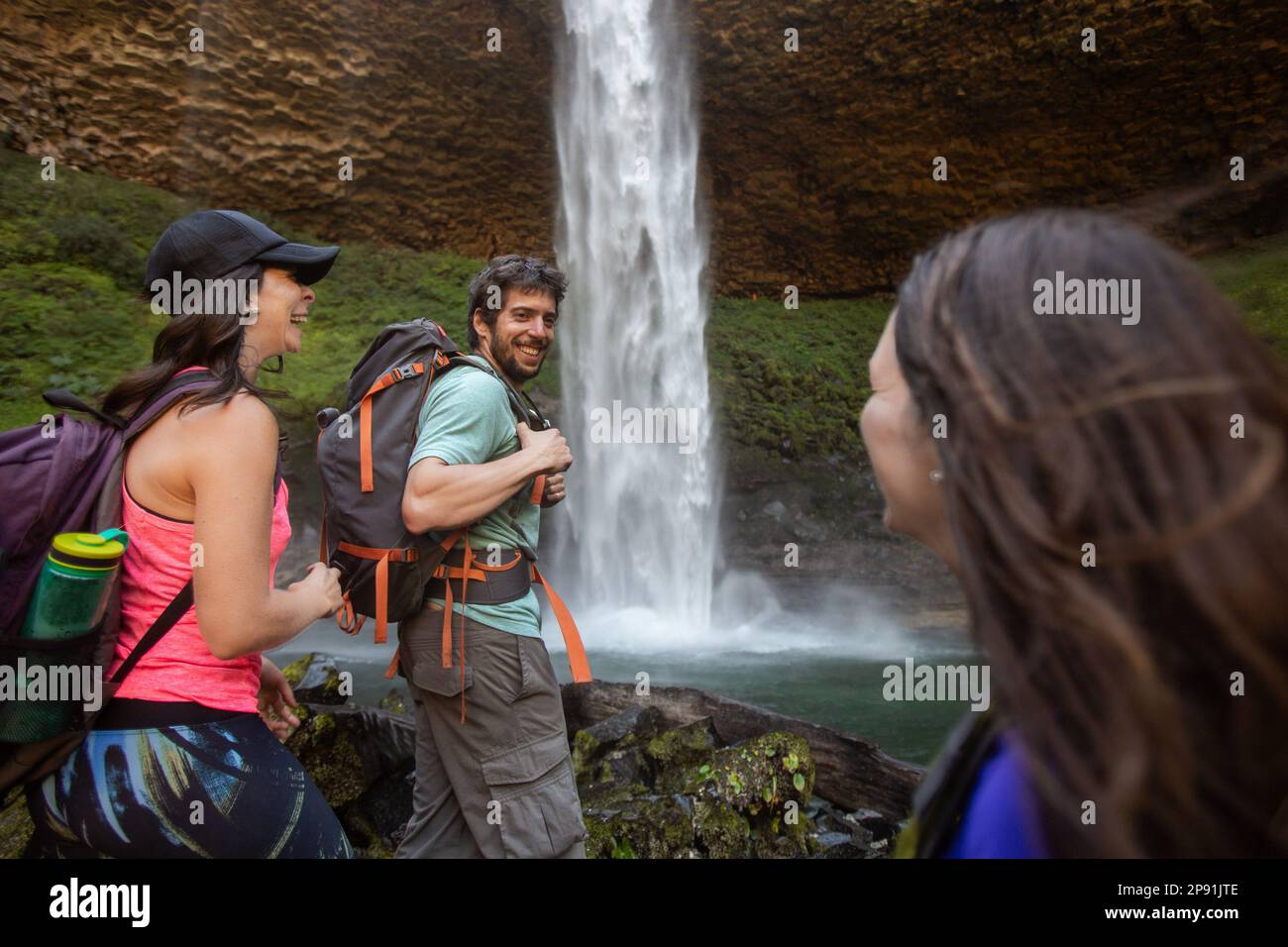 Hike to waterfall hi-res stock photography and images - Alamy